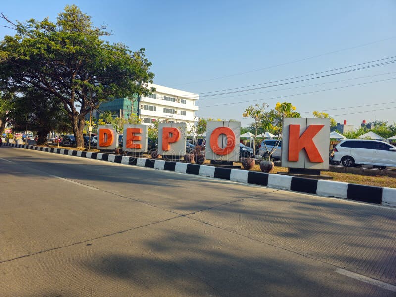 Installation of the Name of the City of Depok, West Java, Indonesia ...