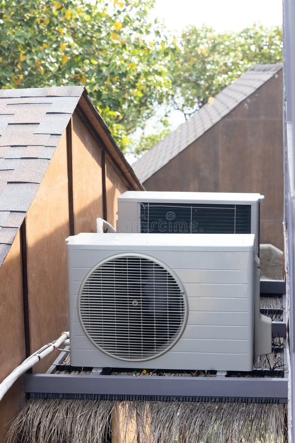 The Installation of an Outdoor Air Conditioning Unit with a Compressor ...