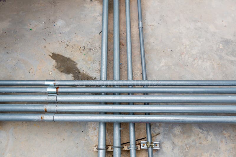 Installation of Pipes, Wires, Electrical Work in the Building ...