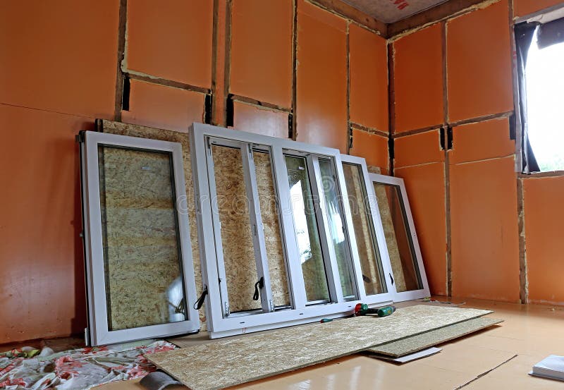 Installation of Plastic Windows Stock Photo - Image of frame, glazed ...