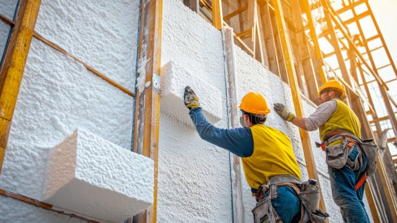 Installation of Polystyrene Foam Insulation Panels by Construction ...