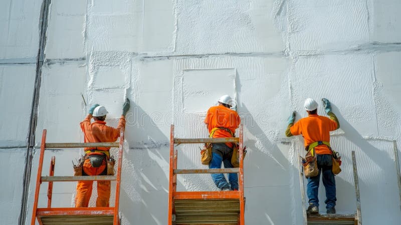 Installation of Polystyrene Foam Insulation Panels by Construction ...