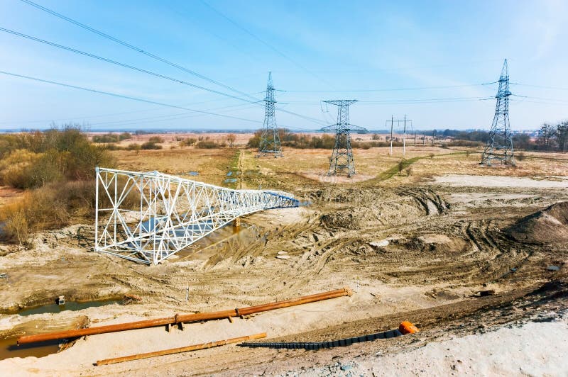 Installation of Electrical Wire Supports, Installation of Power Lines ...