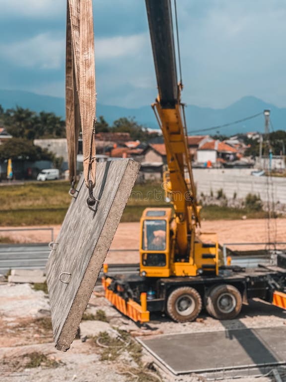 Installation Precast for Housing Stock Image - Image of precast ...