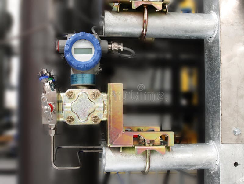 Installation of Pressure Transmitter,temp Transmitter Stock Image ...