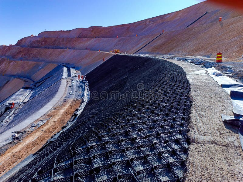 Installation Process of Geosynthetics in Industry and Mining Stock ...