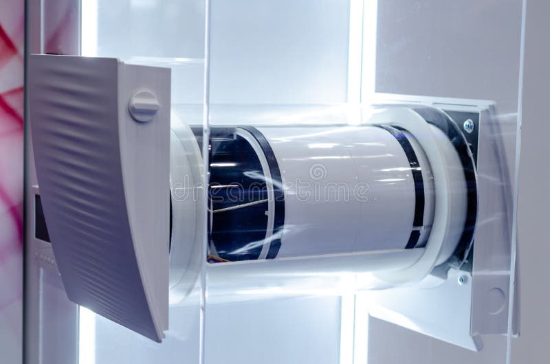 Installation of the Recuperator, Home Ventilation System Stock Photo ...