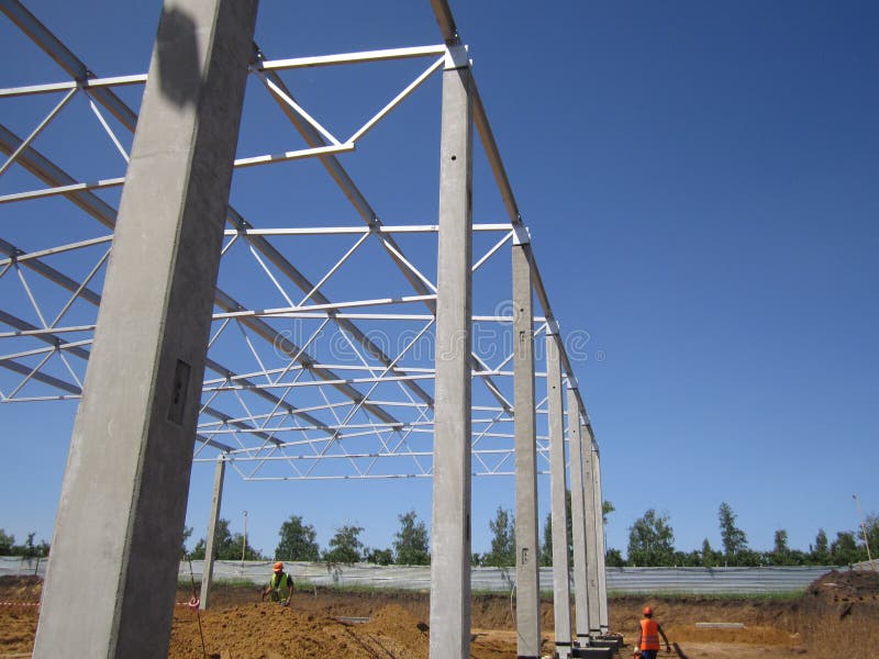 Installation of Reinforced Concrete Columns on the Foundation Stock ...