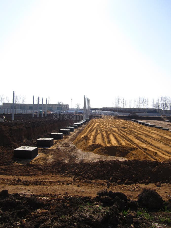 Installation of Reinforced Concrete Columns on the Foundation Stock ...