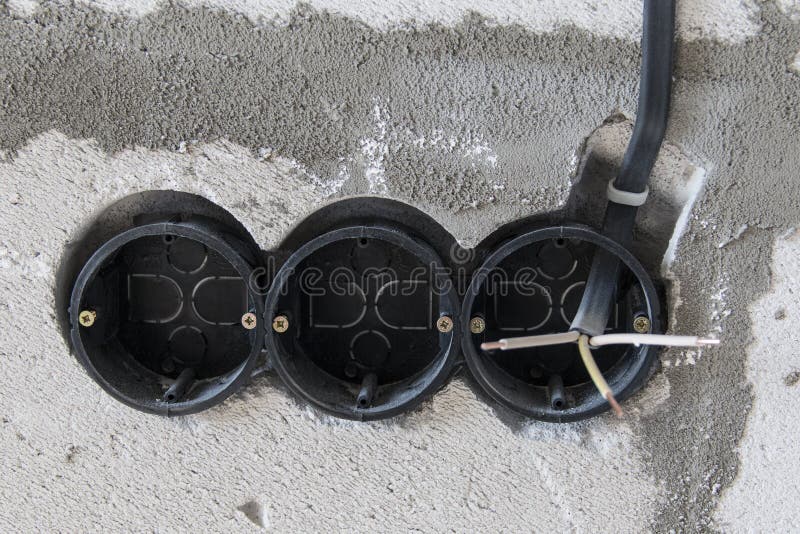 Triple Socket White European Power Adapter with Different Wires at Home ...