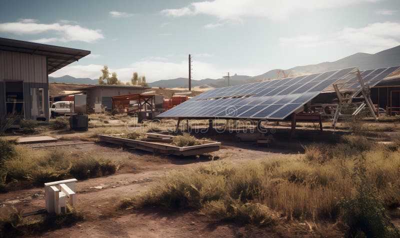 Installation of a Solar Panel System. Set Up Solar Panels and Batteries ...