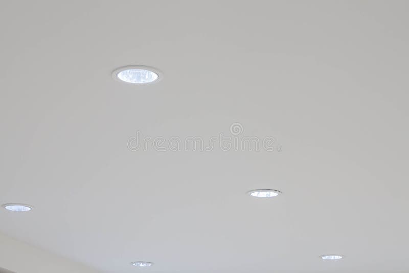 Spot Lamp in the Gypsum Board Ceiling Stock Image - Image of grunge ...