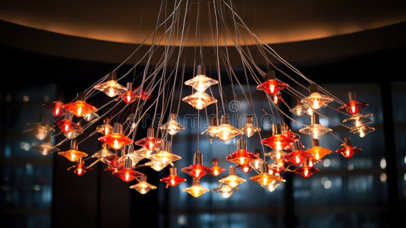 Installation Star with Bulbs Stock Illustration - Illustration of ...