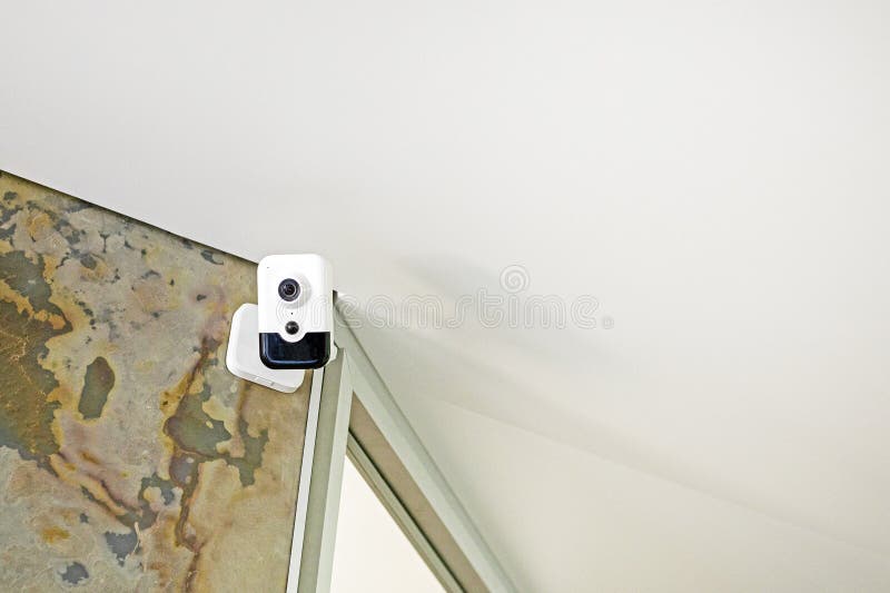 Installation of Surveillance Camera in the House and Office. Stock ...