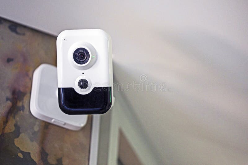Installation of Surveillance Camera in the House and Office. Stock ...