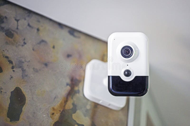 Installation of Surveillance Camera in the House and Office. Stock ...