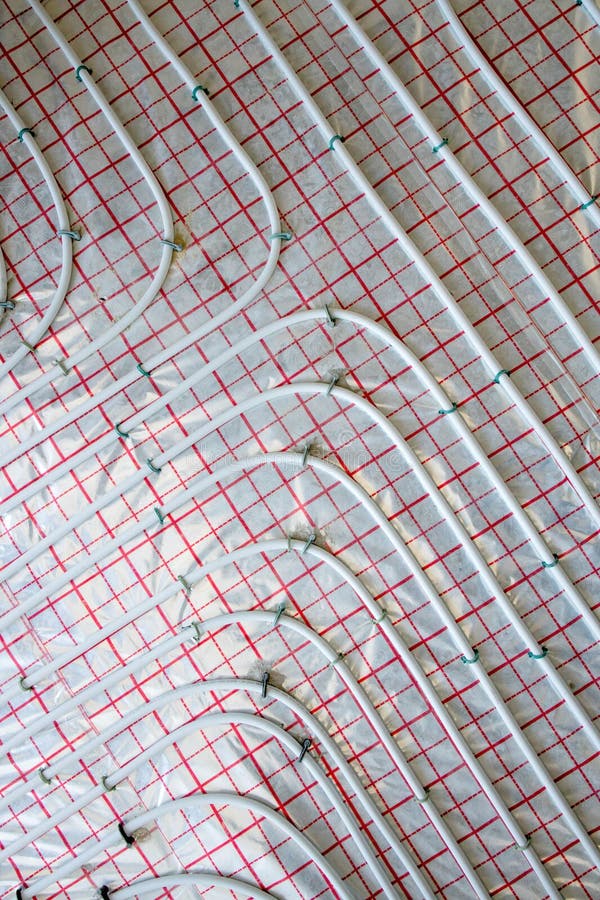 Installation of Underfloor Heating Pipes for Water Heating. Heating ...