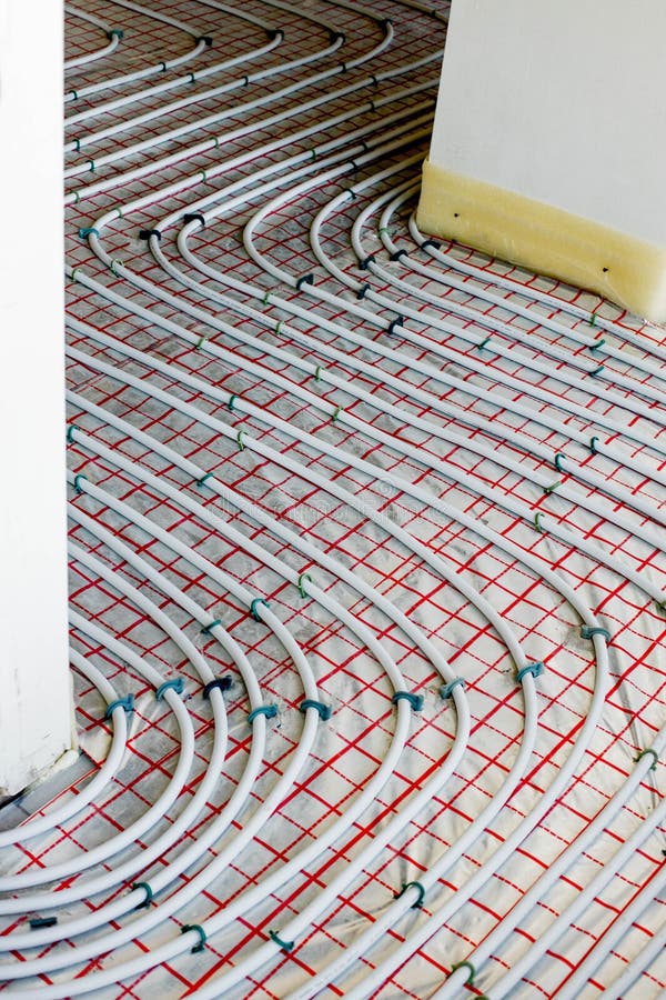 Installation of Underfloor Heating Pipes for Water Heating. Heating ...