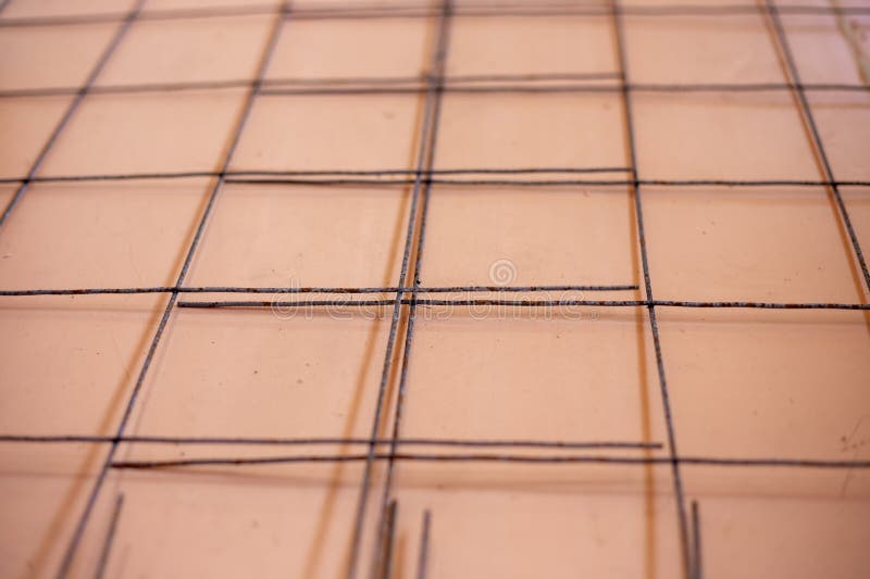Installation of Underfloor Heating. Reinforcement Welded Mesh Laid on ...