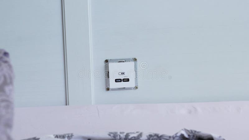 Installation of a USB Type-C Socket at the Head of the Bed for Charging ...