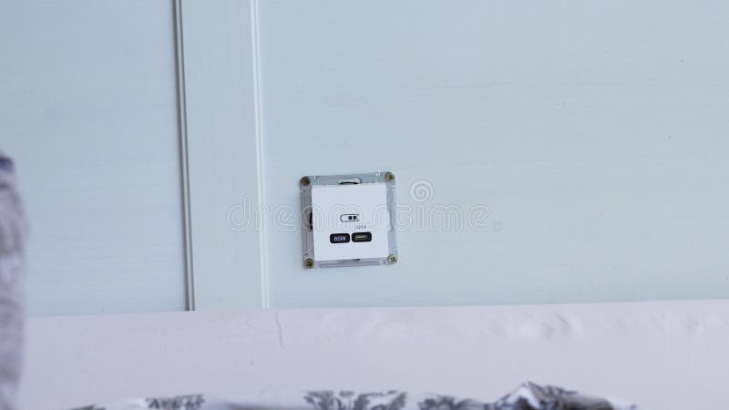 Installation of a USB Type-C Socket at the Head of the Bed for Charging ...