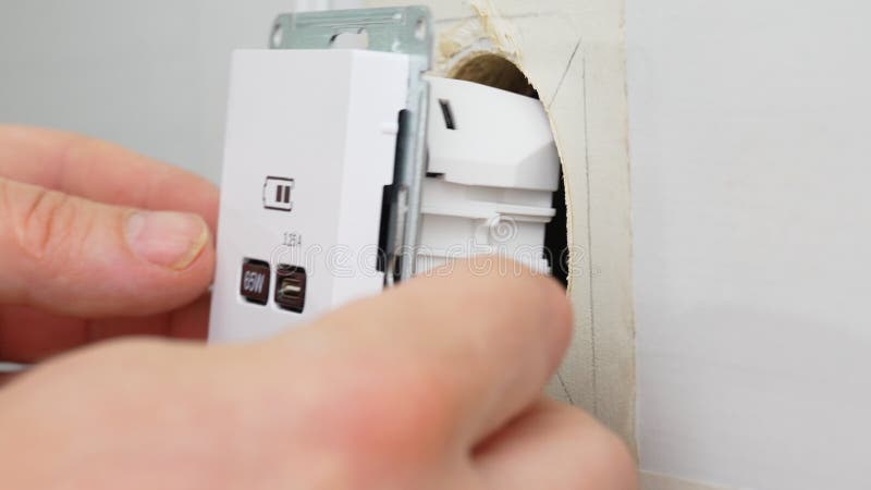 Installation of a USB Type-C Socket at the Head of the Bed for Charging ...