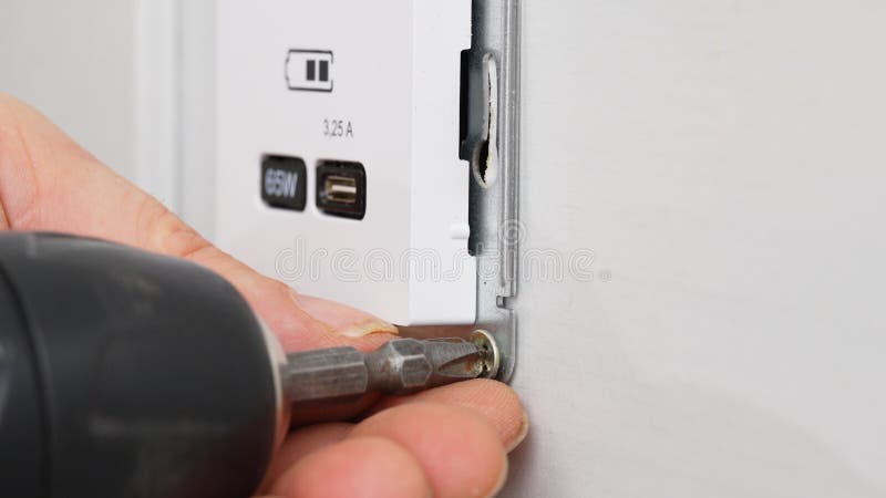 Installation of a USB Type-C Socket at the Head of the Bed for Charging ...