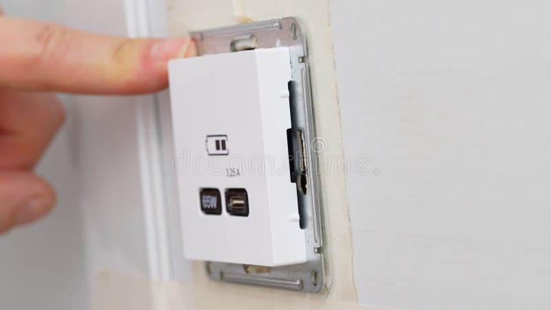 Installation of a USB Type-C Socket at the Head of the Bed for Charging ...