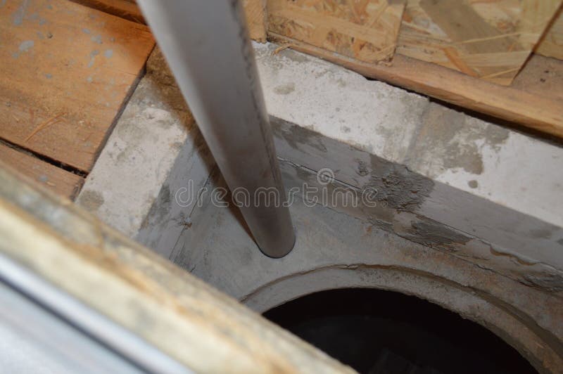Installation of Ventilation in the Cellar Stock Image - Image of cold ...