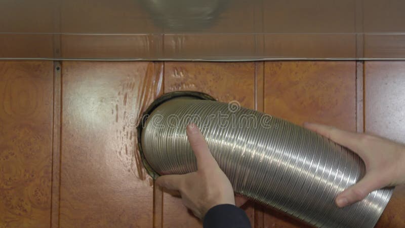 Installation of Ventilation System Under Ceiling in Room Stock Footage ...
