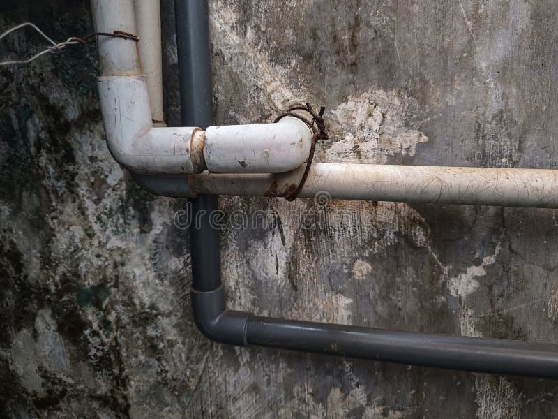 Installation of Water Pipes for Various Purposes Stock Image - Image of ...