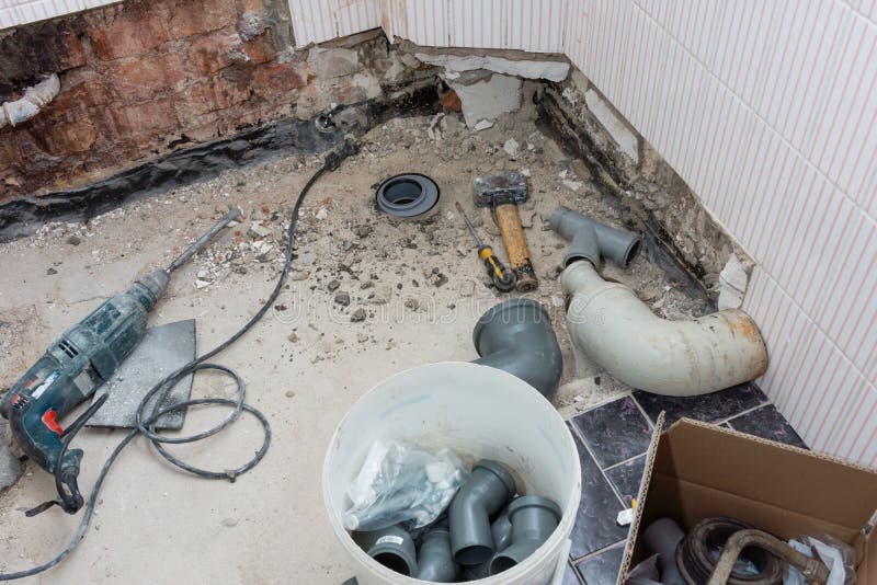 Installation Works during Renovation Stock Image - Image of home, drill ...