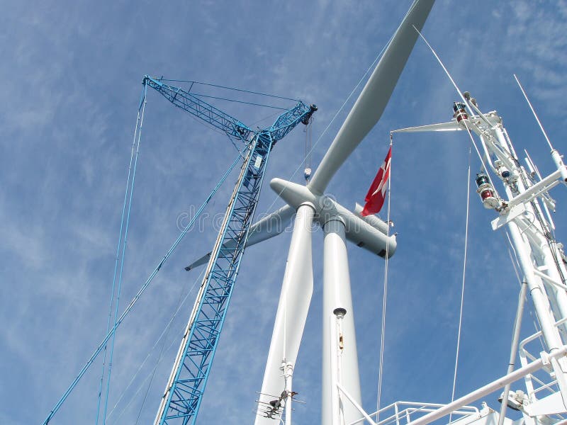 Installation of WTG stock image. Image of crane, siemens - 13227675