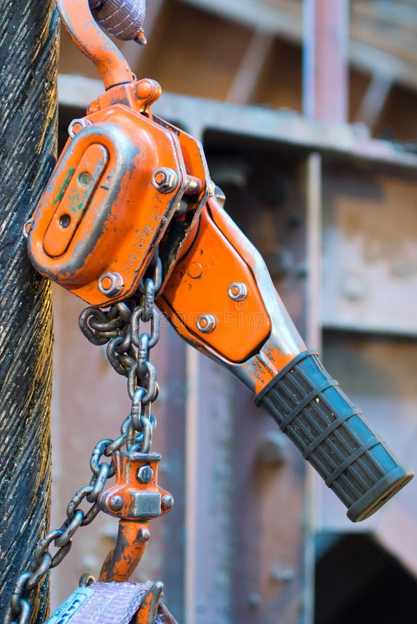 Installed chain hoist stock image. Image of geared, reduction - 30715043