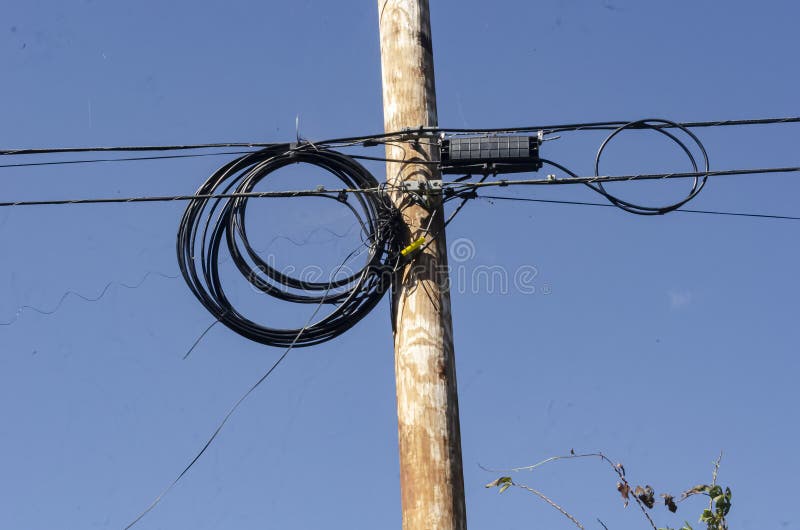 An Installed Fiber Distribution Panel and Cable Stock Image - Image of ...