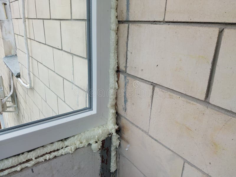 Installed Metal-plastic Windows on the Balcony of a Residential ...