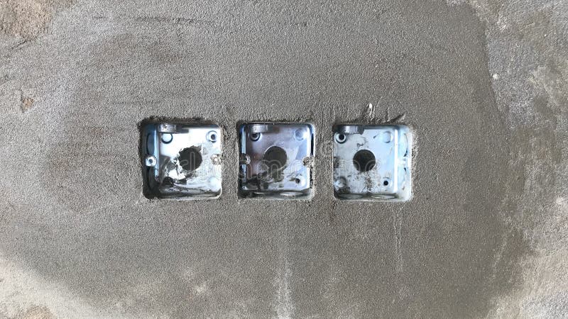 Installed the Mk Box in the Concrete Wall for the Lighting System ...