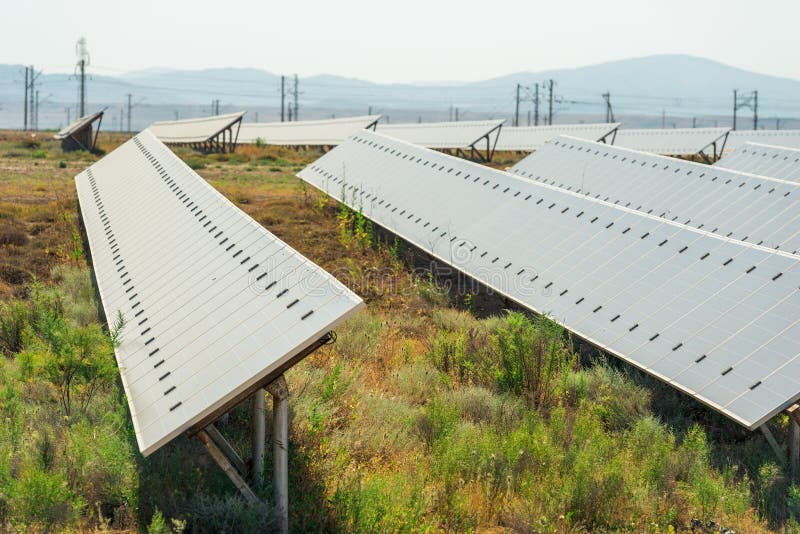 Installed Photovoltaic Solar Panels - Modules at Solar Power Stock ...