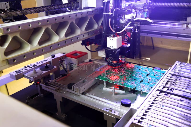 Installer of SMD Parts on Boards and Soldering Parts. Machine for ...