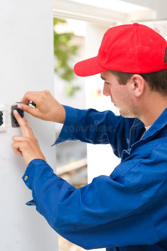 Installing stock photo. Image of electric, repairing - 10592682