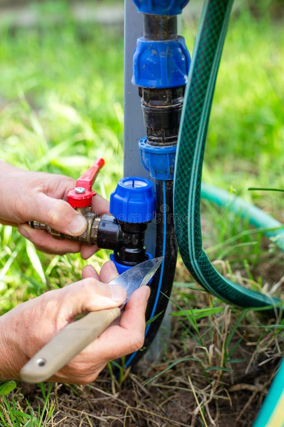 Installing an Additional Tap for Draining Drip Irrigation. Fitting the ...