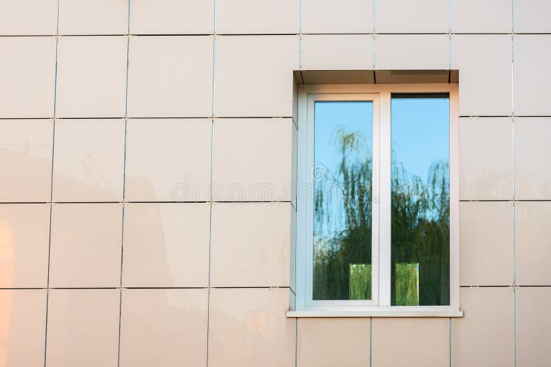 Installing Big Tile on a Building Facade Stock Photo - Image of ...