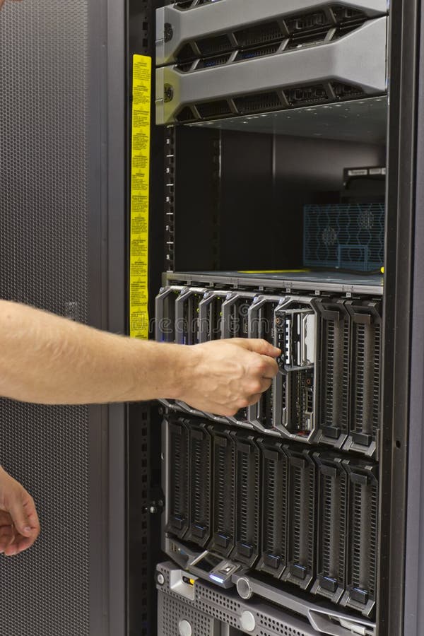 Installing Blade Server stock photo. Image of server - 29584322