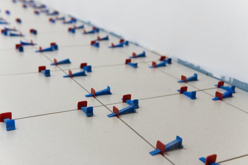 Installing Ceramic Floor Tile in New Construction Work by Tile Glue for ...