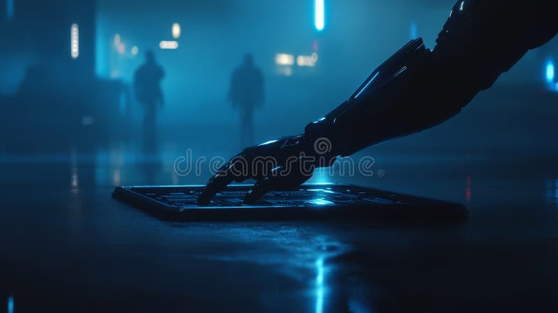 Installing Cutting-edge Microchips Using a Robotic Arm Stock Photo ...