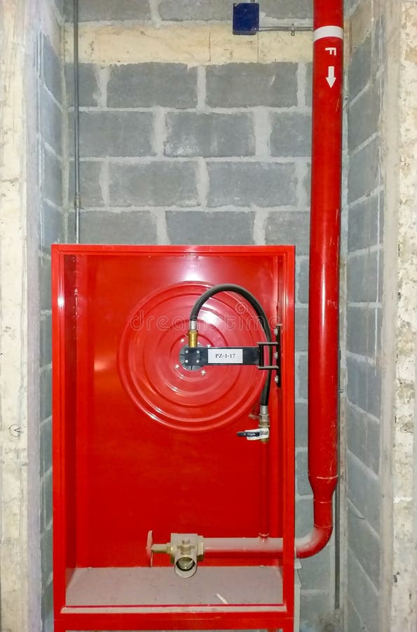 Installing Fire Hose Cabinet Stock Image - Image of security, hydrant ...