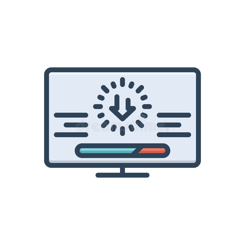 Color Illustration Icon for Installing, Update and Progress Stock ...