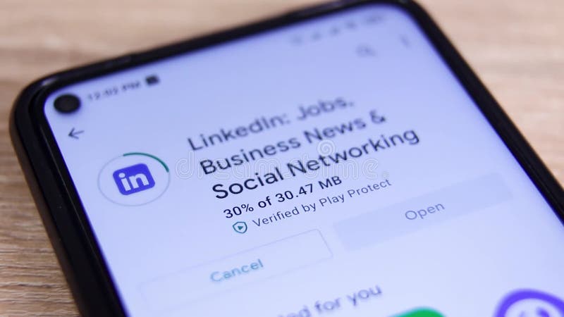 Installing the Linkedin App on the Smartphone. LinkedIn is a Social ...