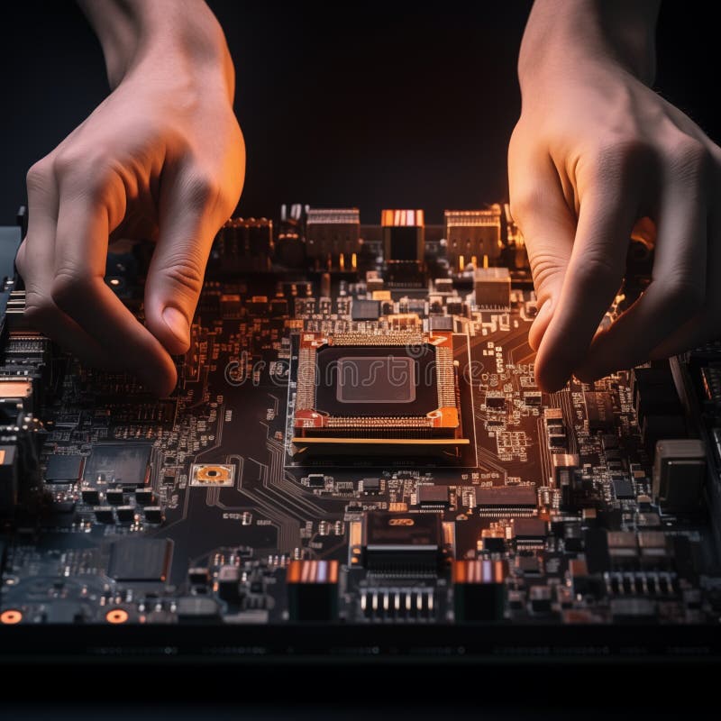 Installing Central Processor Unit into Motherboard Stock Photo - Image of processor, human ...