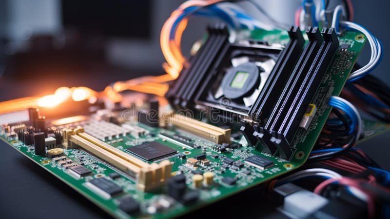 Installing Motherboard in Computer Case Stock Illustration ...